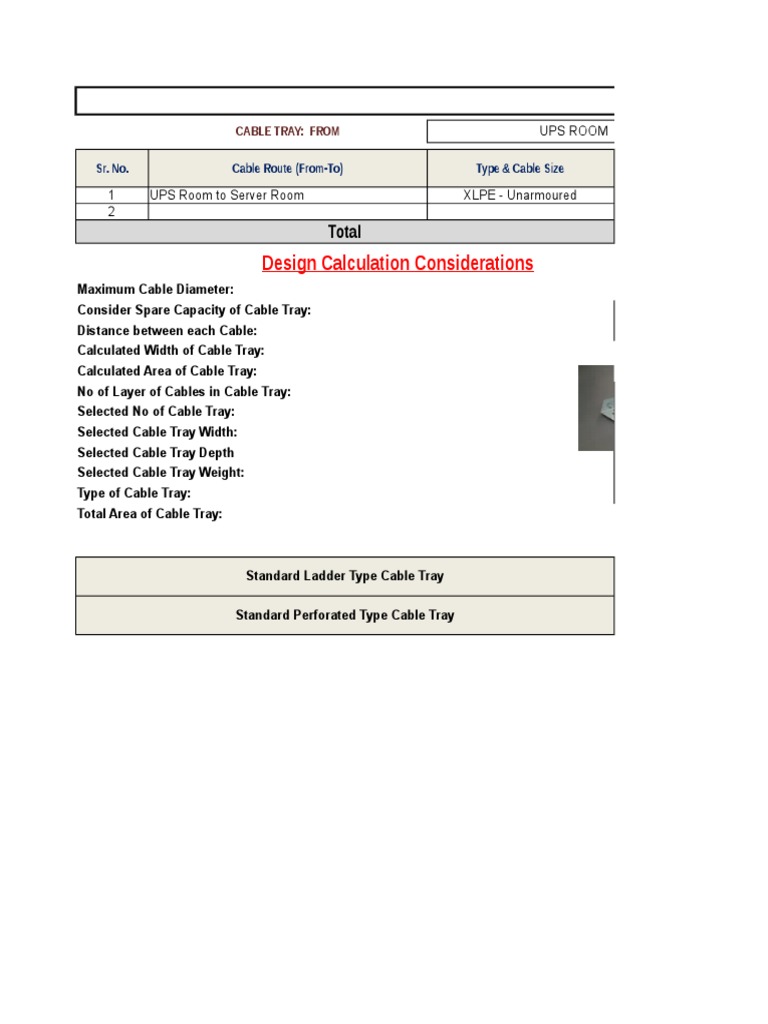 Calculate Cable Tray Size | PDF | Air Conditioning | Amplifier
