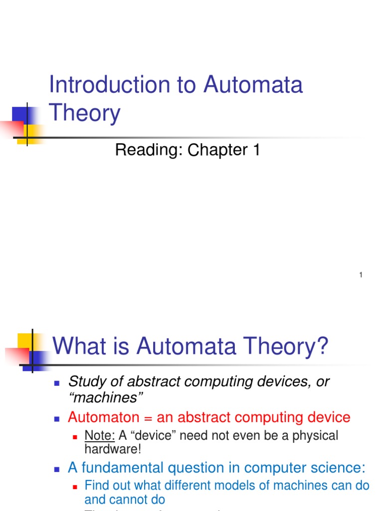 Intro To Automata Theory Theory Of Computation Automata Theory