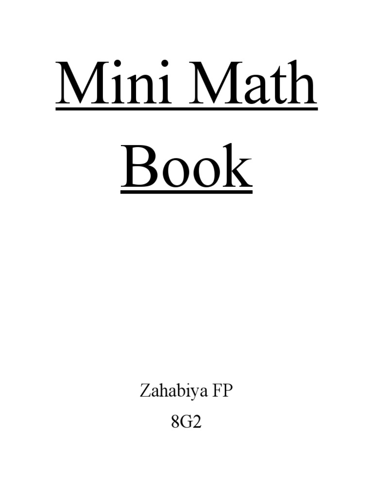 Mini Math Book | PDF | Percentage | Fraction (Mathematics)
