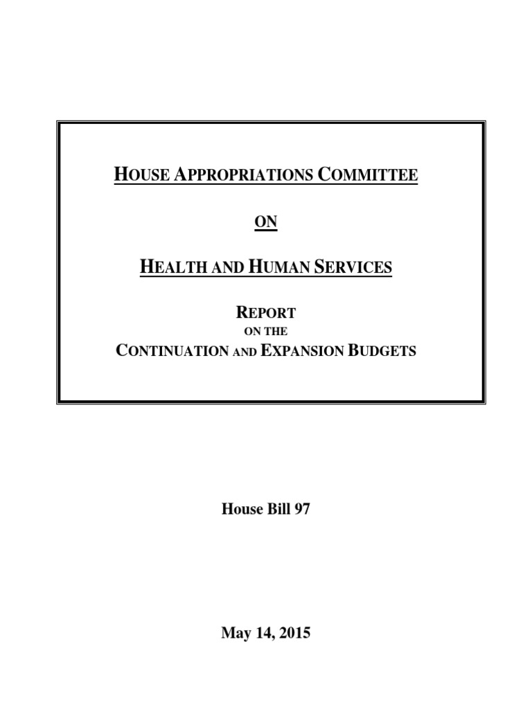 Money Report House HHS Subcommittee Report -05!14!2015 | State Children ...