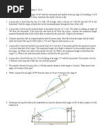 Projectile Motion Problem Set Solutions | PDF | Projectiles | Mechanics