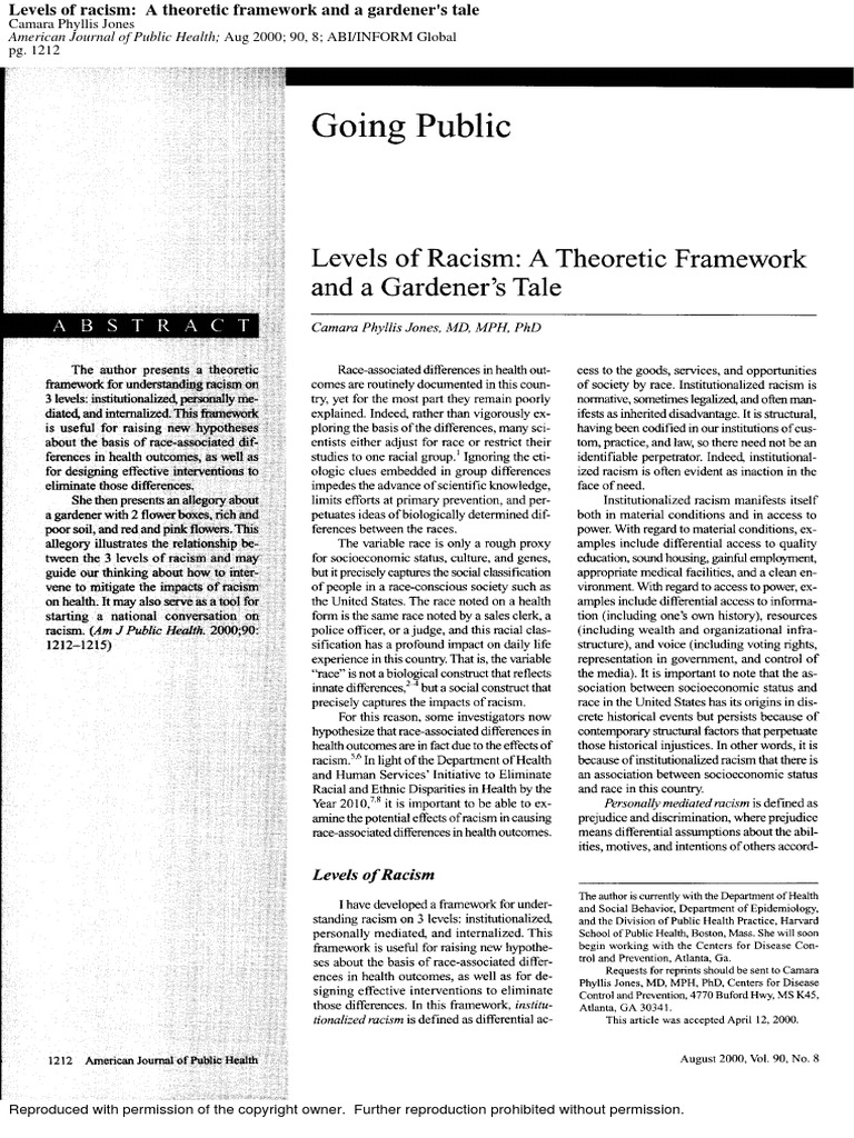 Levels of Racism | PDF