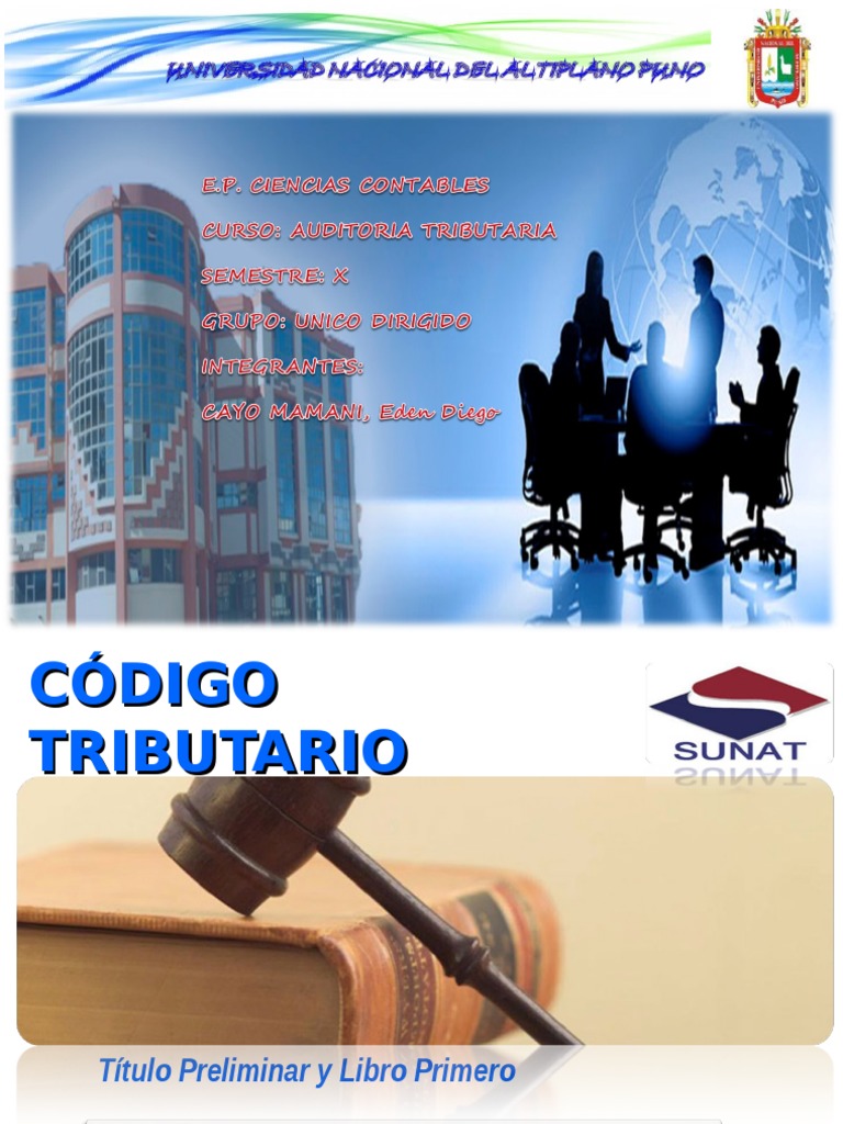 Diapositivas Codigo Tributario Diego | PDF | Pagos | Gobierno