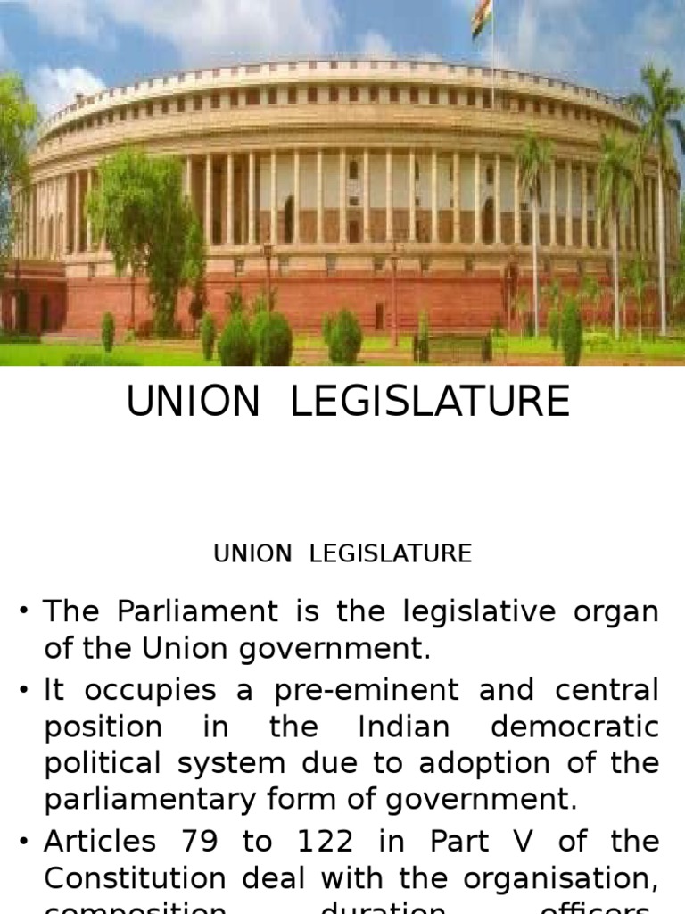 Union Legislature | PDF | Member Of Parliament | Oath Of Office