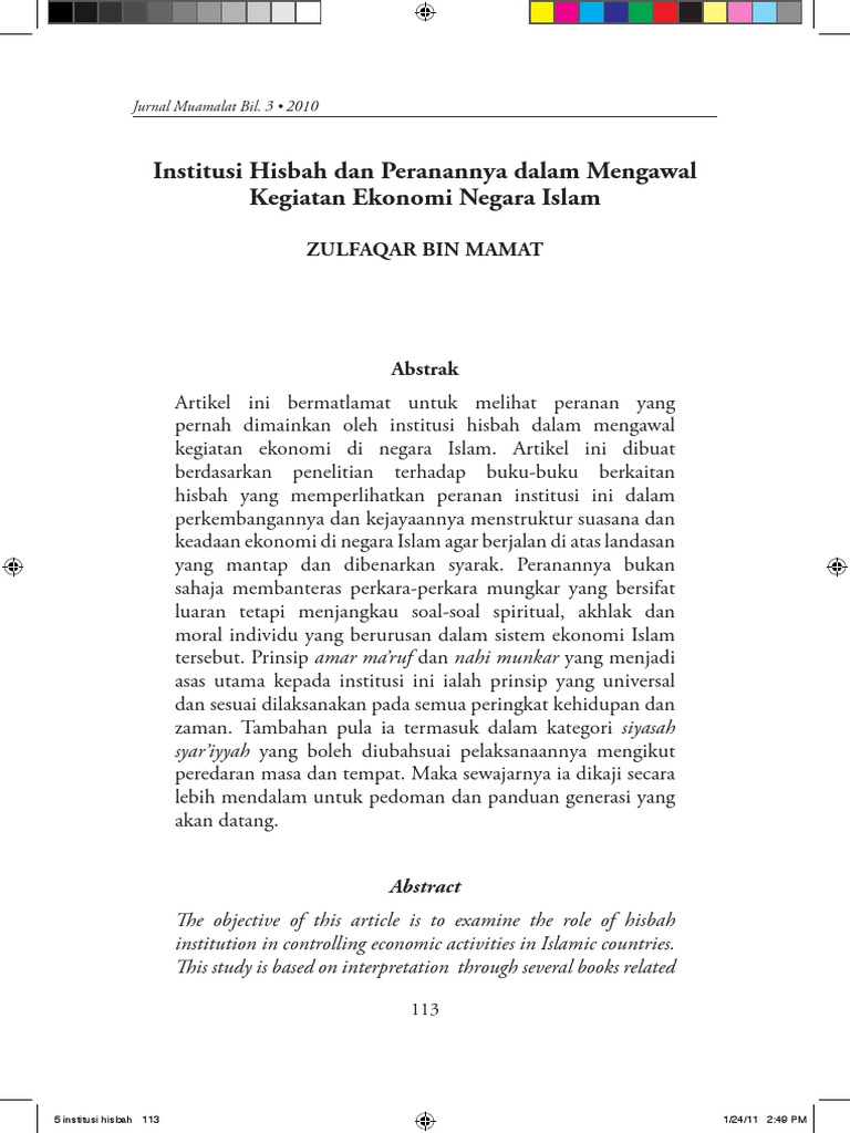 5 Institusi Hisbah PDF | PDF | Politik