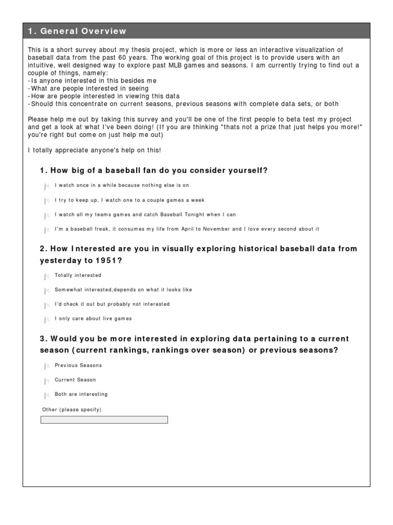 Interactive Baseball Data Survey | PDF | Tablet Computer | Application ...