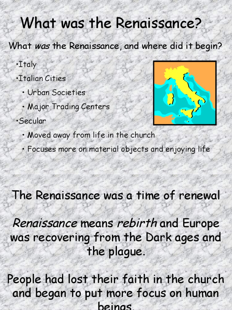 What Was The Renaissance | PDF | Renaissance | Italy