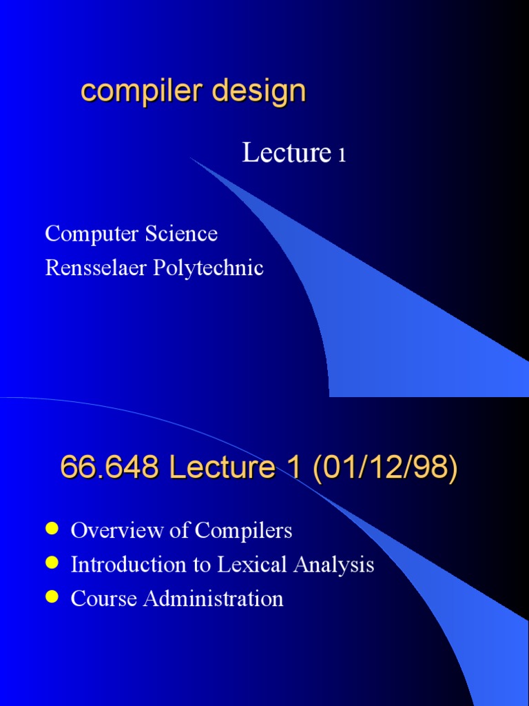 Introduction to Compiler Design Concepts | PDF | Compiler | Parsing