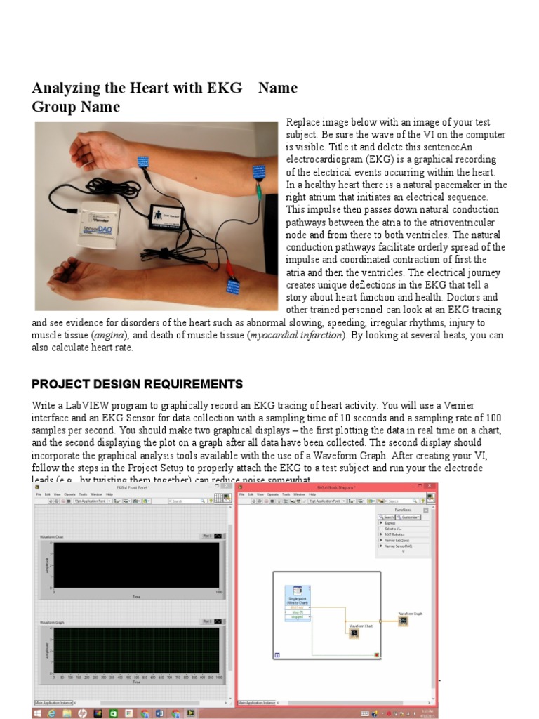 Ekg Heart Rate Labview Project Studentautosaved | PDF | Heart ...