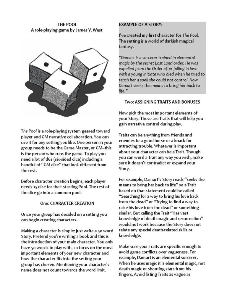 The Pool RPG | PDF | Dice | Magic (Paranormal)