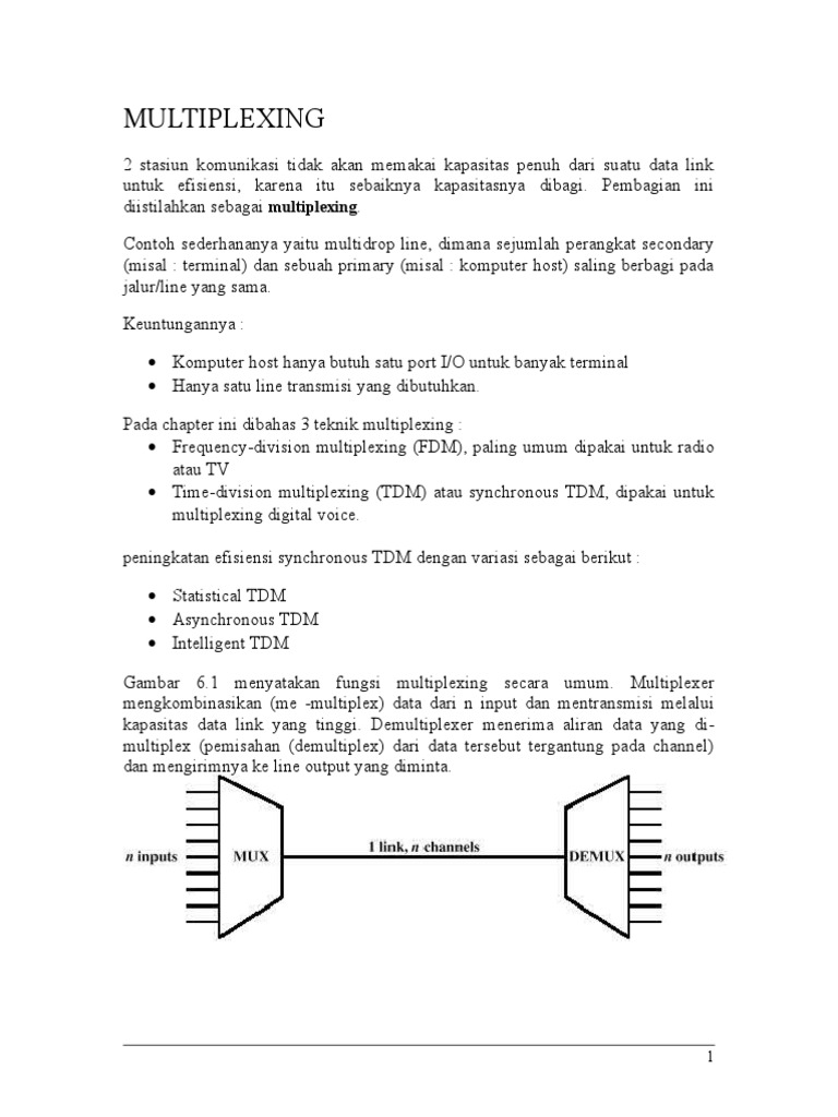 Bab 6 - Multiplexing | PDF