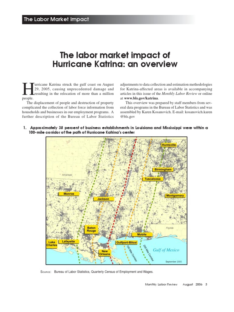 The Labor Market Impact of Hurricane Katrina | PDF | Hurricane Katrina | Disasters