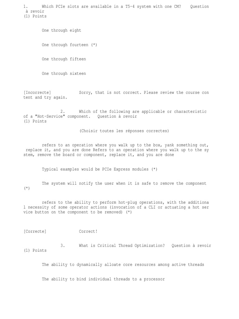 Assessment For SPARC T5 Installation and Maintenance | PDF | Computer Engineering | Computer ...