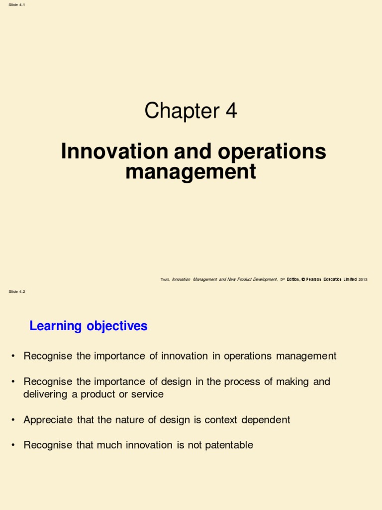 Innovation and Operations Management | PDF | New Product Development ...