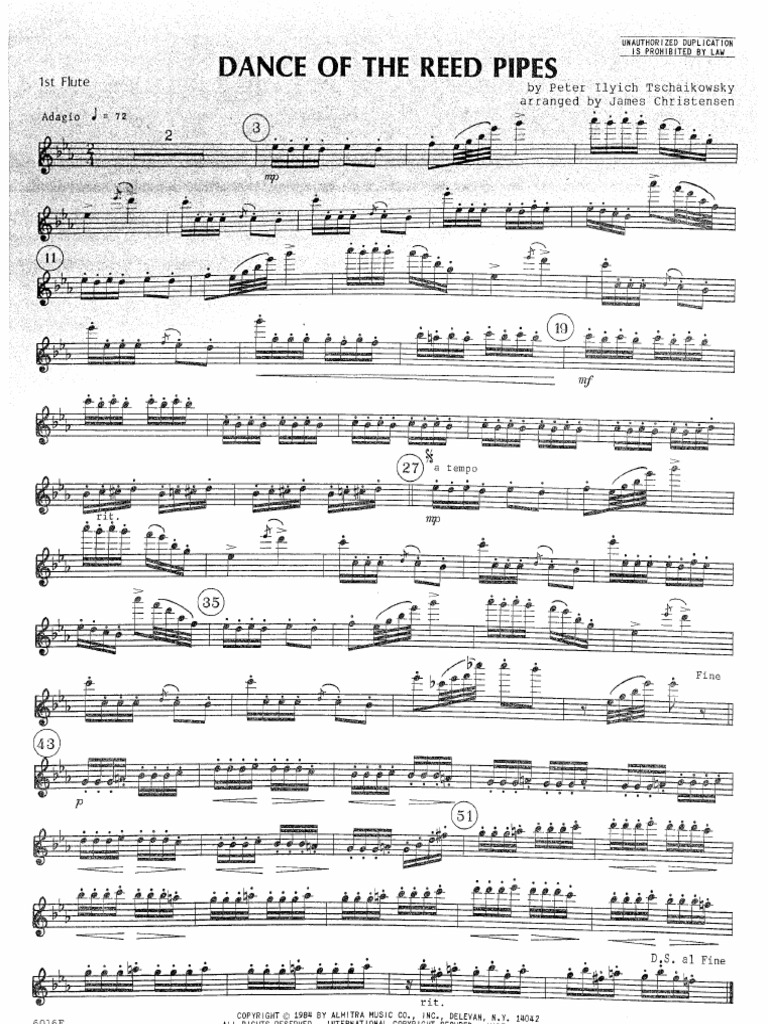 Dance of The Reed Pipe - Flute Quartet | PDF
