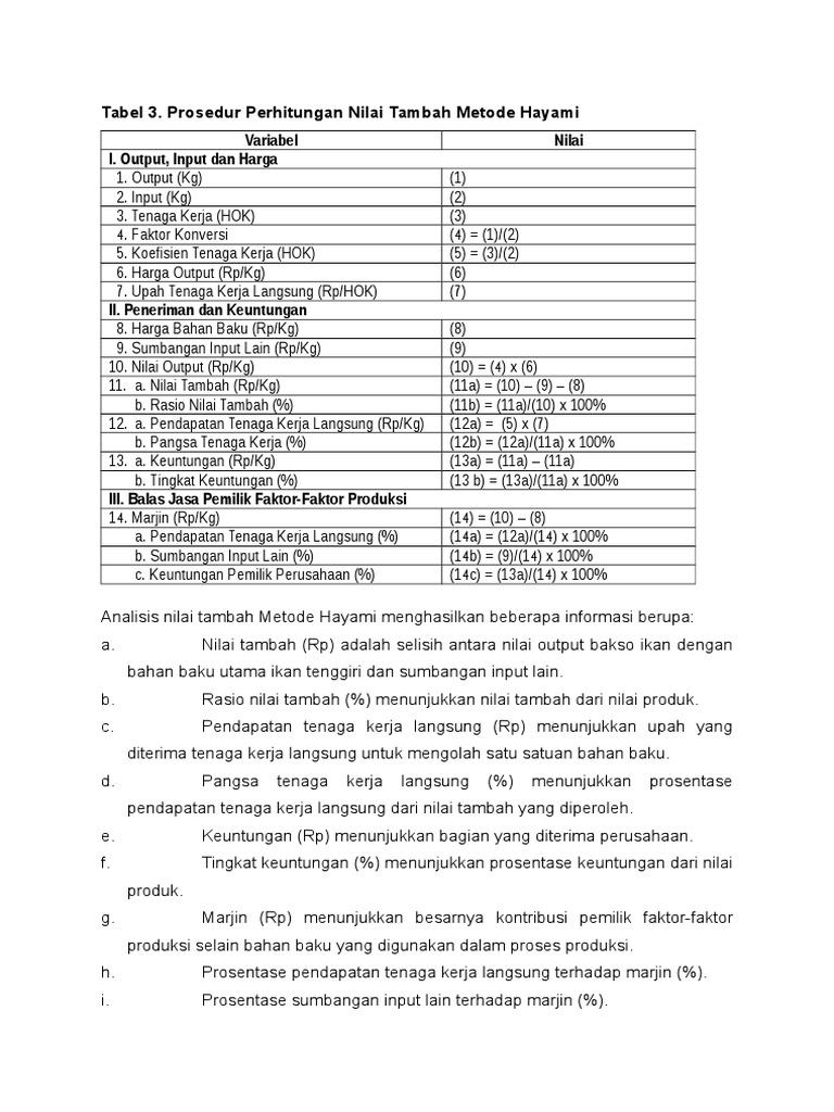 Metode Hayami | PDF | Teknologi & Rekayasa