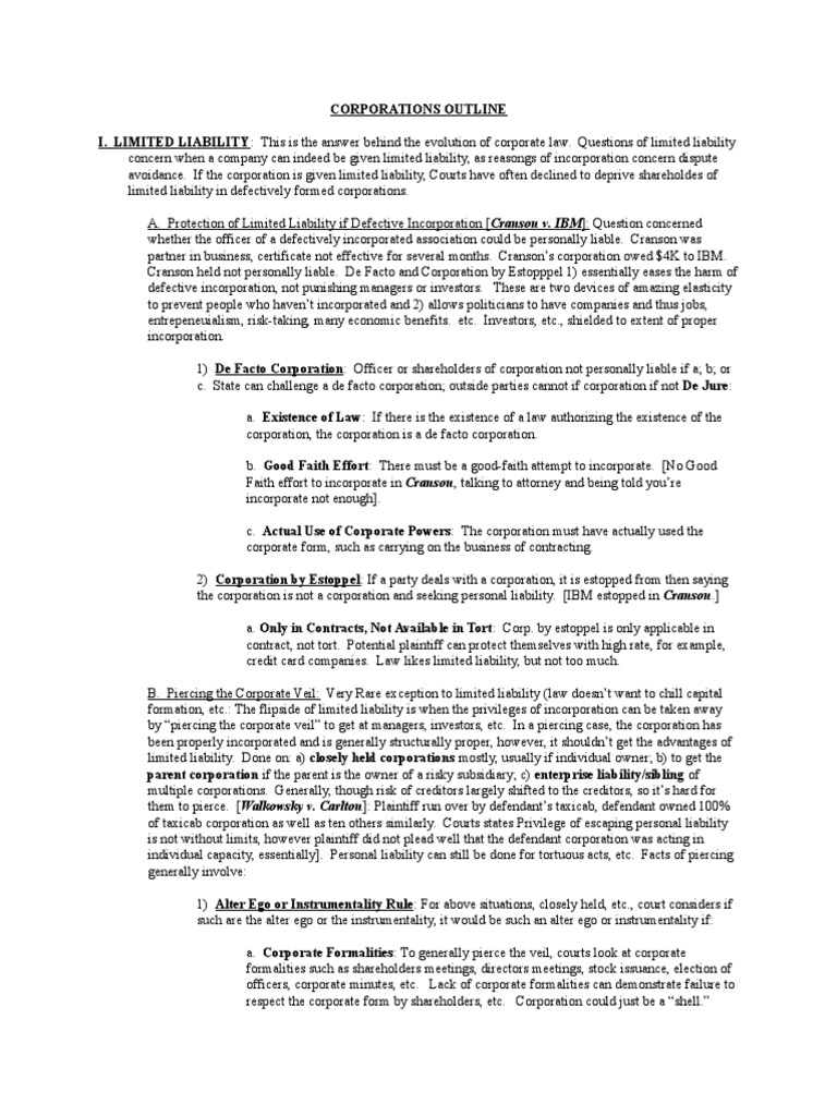 Corporations Seligman | PDF | Sec Rule 10b 5 | Piercing The Corporate Veil