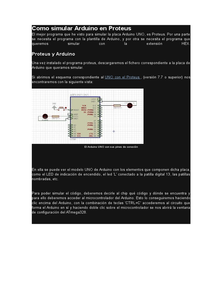 Como Simular Arduino en Proteus | PDF | Arduino | Point and Click Como Simular Arduino en Proteus | PDF | Arduino | Point and Click