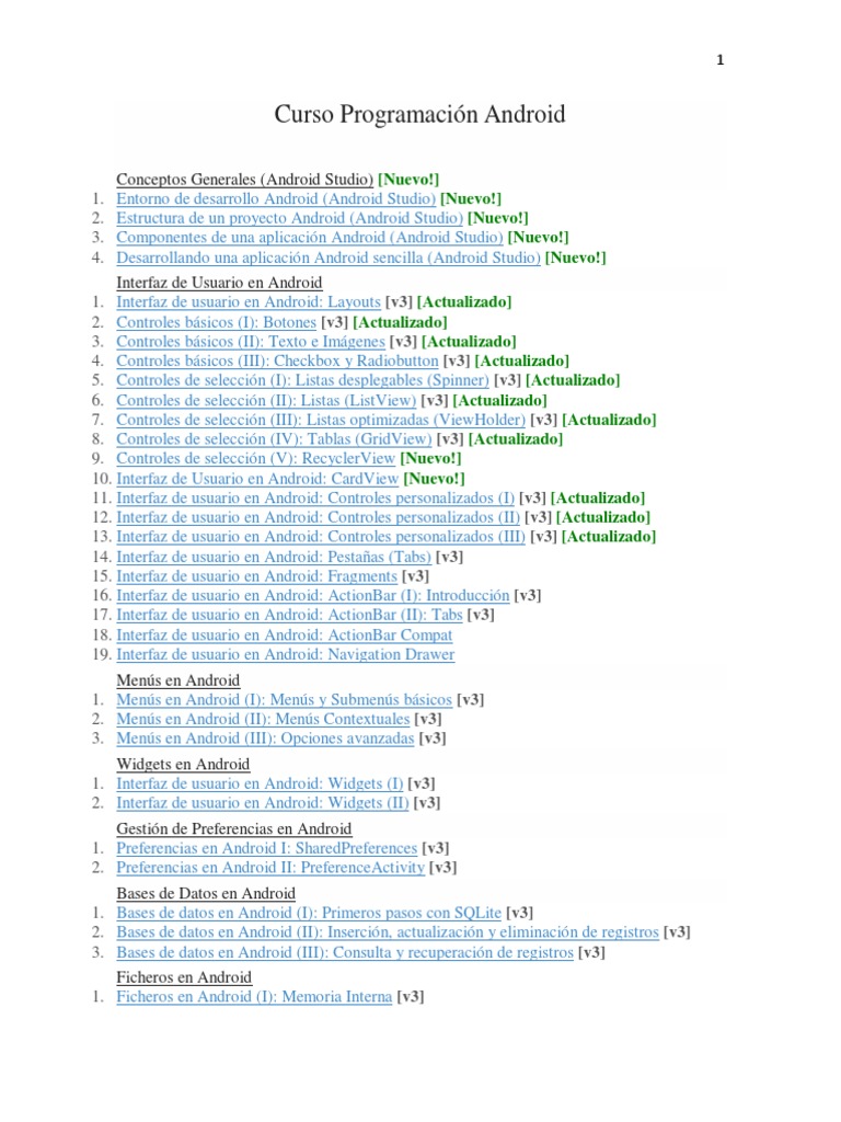 Curso Android Studio | PDF | Android (sistema operativo) | Java ...