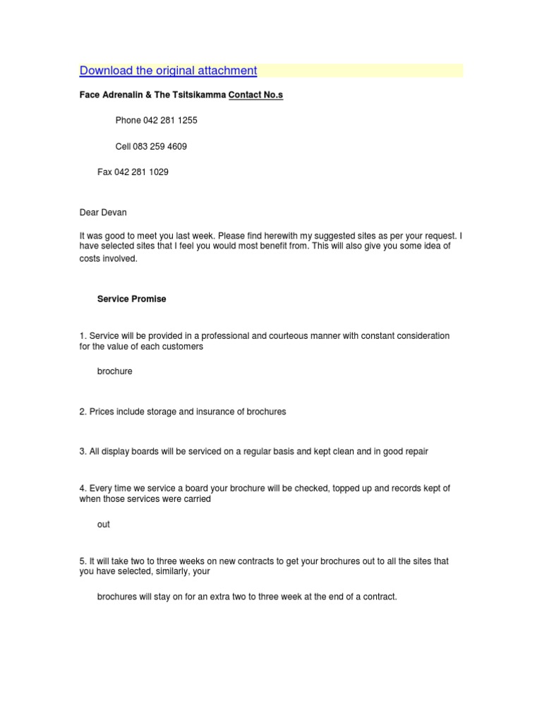 The Original Attachment | PDF | Business
