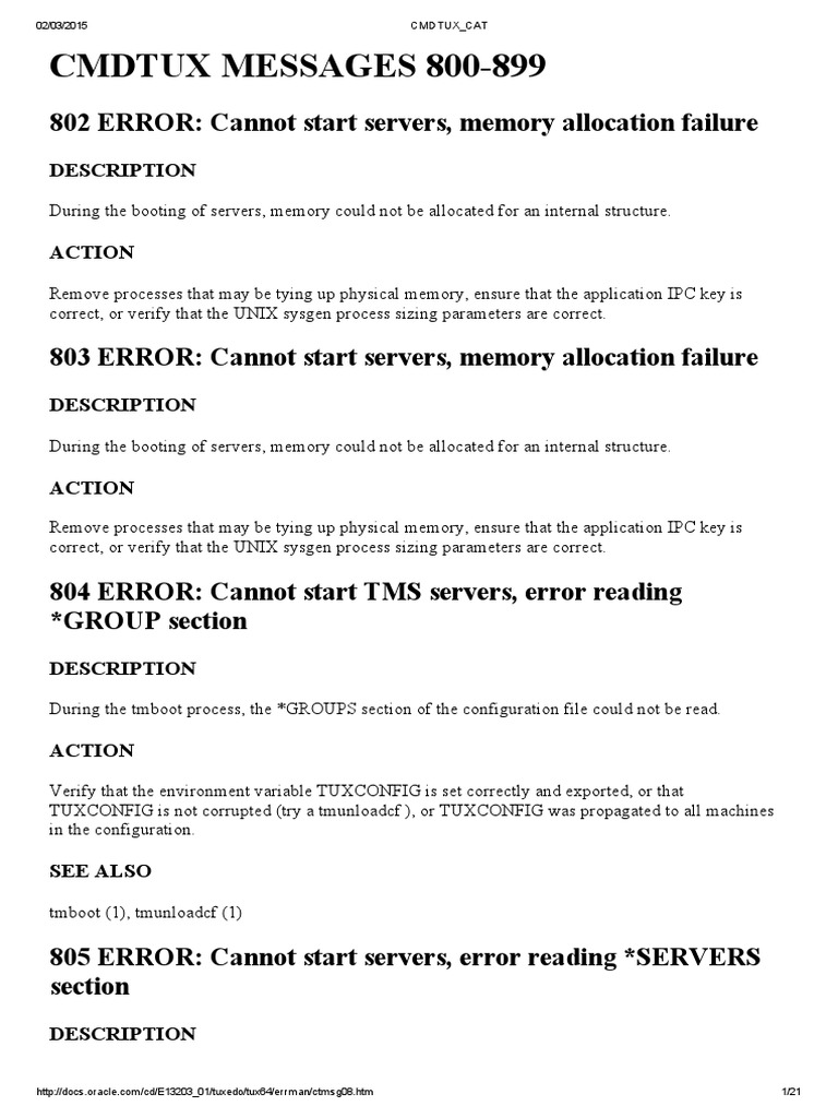 Cmdtux Cat Errors | PDF | Command Line Interface | Computer Programming