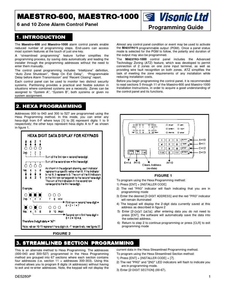 Maestro 600 | PDF | Telephone Number | Security Alarm