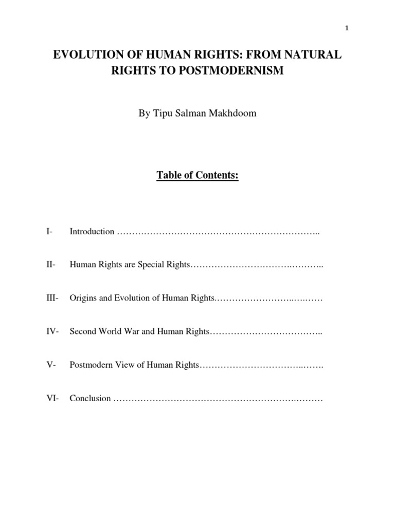 Evolution of Human Rights Overview | PDF | Natural And Legal Rights ...