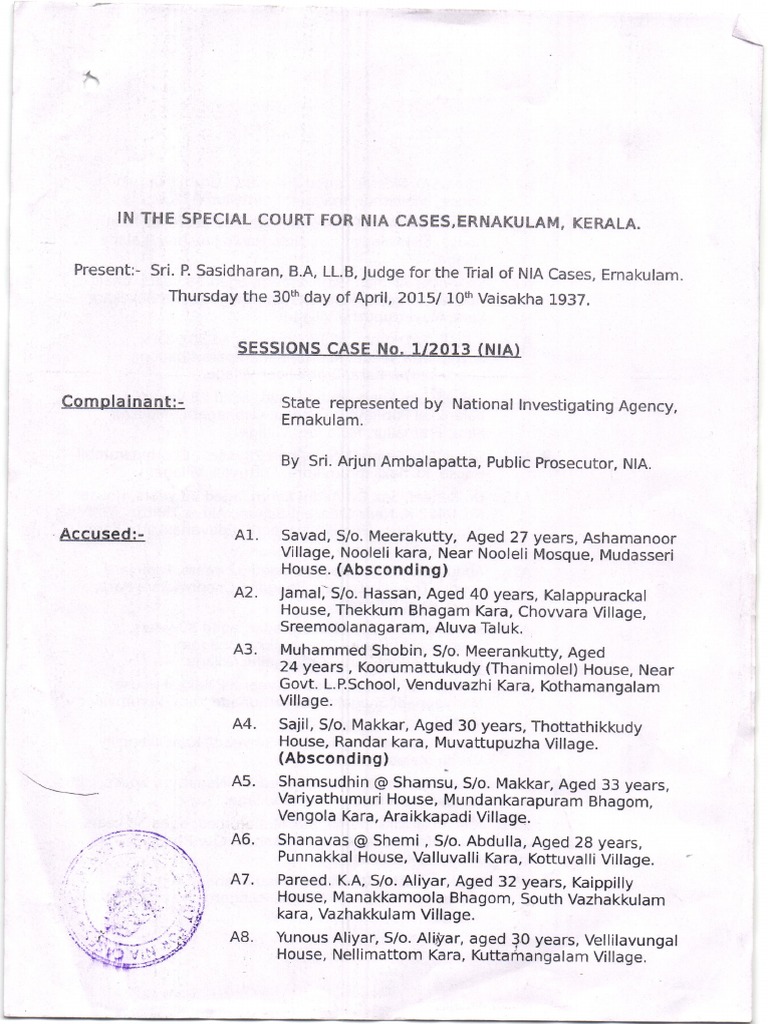 Prof. Thomas Palm Chopping Case Judgement | PDF | Prosecutor | Witness