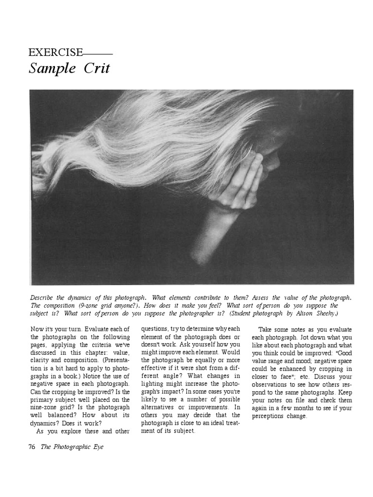 Photo Critique and Evaluation Guide | PDF | Composition (Visual Arts ...