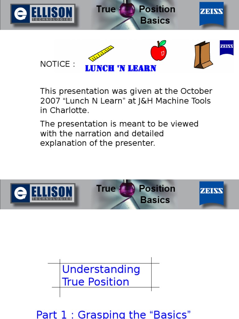 ETSE Zeiss True Position Basics | PDF | Engineering Tolerance ...