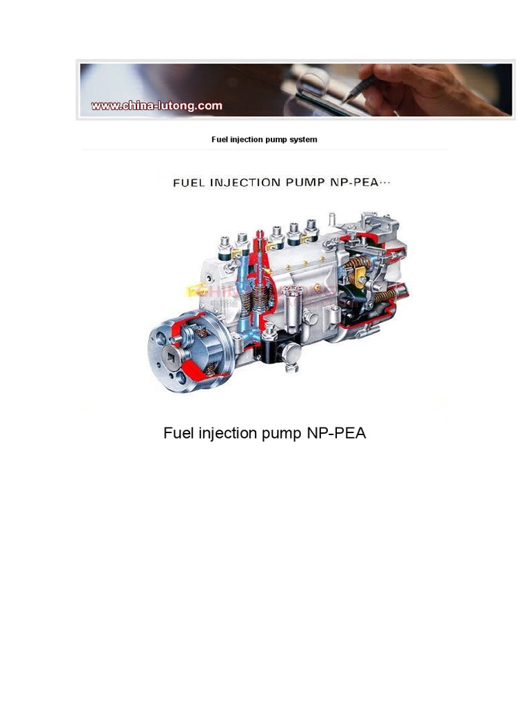 Fuel Injection Pump System | PDF