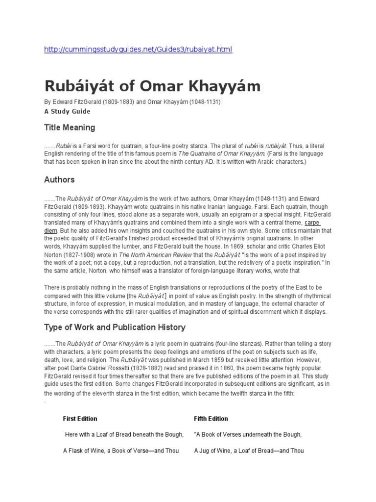 Omar K | PDF | Omar Khayyam | Poetry