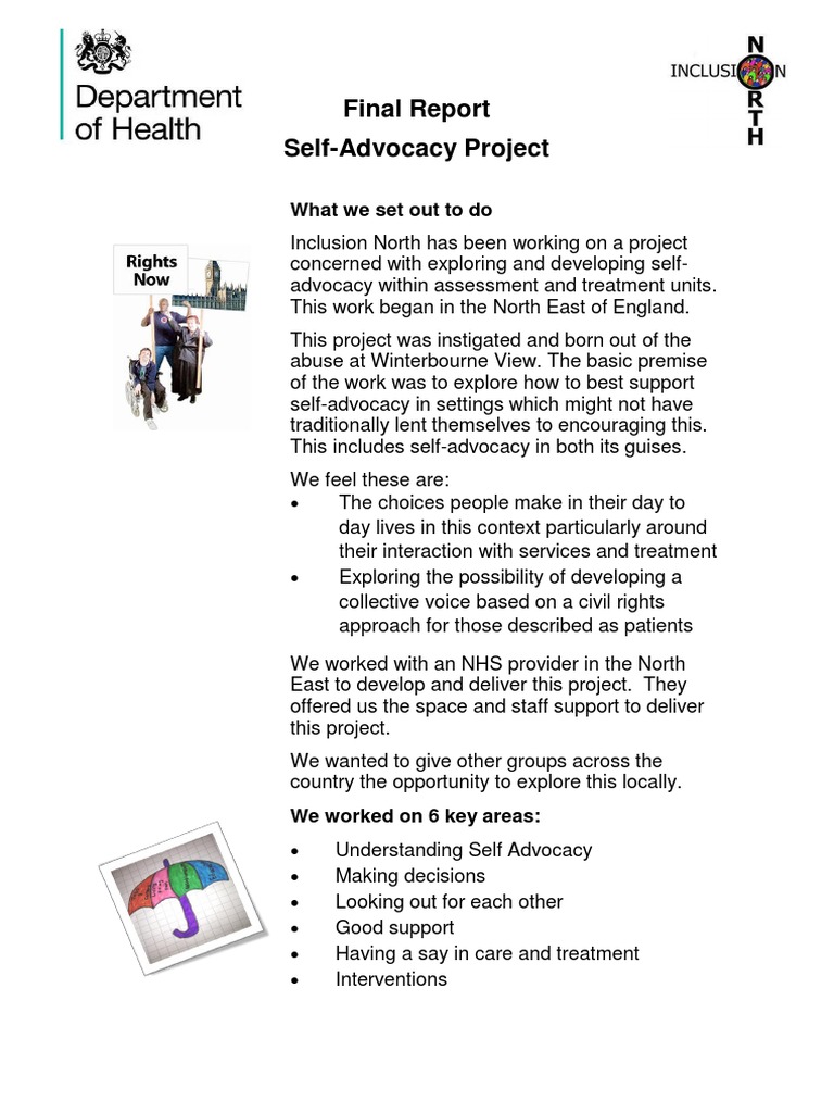 Self-Advocacy in Treatment Units Report | PDF
