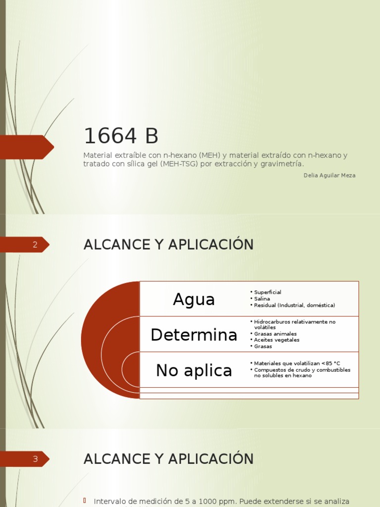 Método Epa 1664 B | PDF | Concentración | Destilación