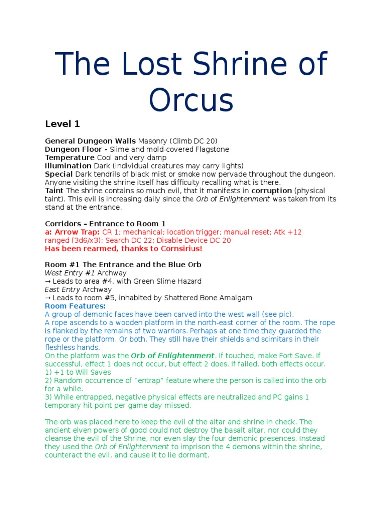 Shrine of Orcus | PDF | Dungeons & Dragons | Nature