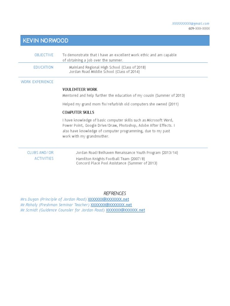 Summer Job Application Resume | PDF | Career & Growth | Art