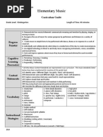 K-5 Music Curriculum | PDF | Singing | Sound