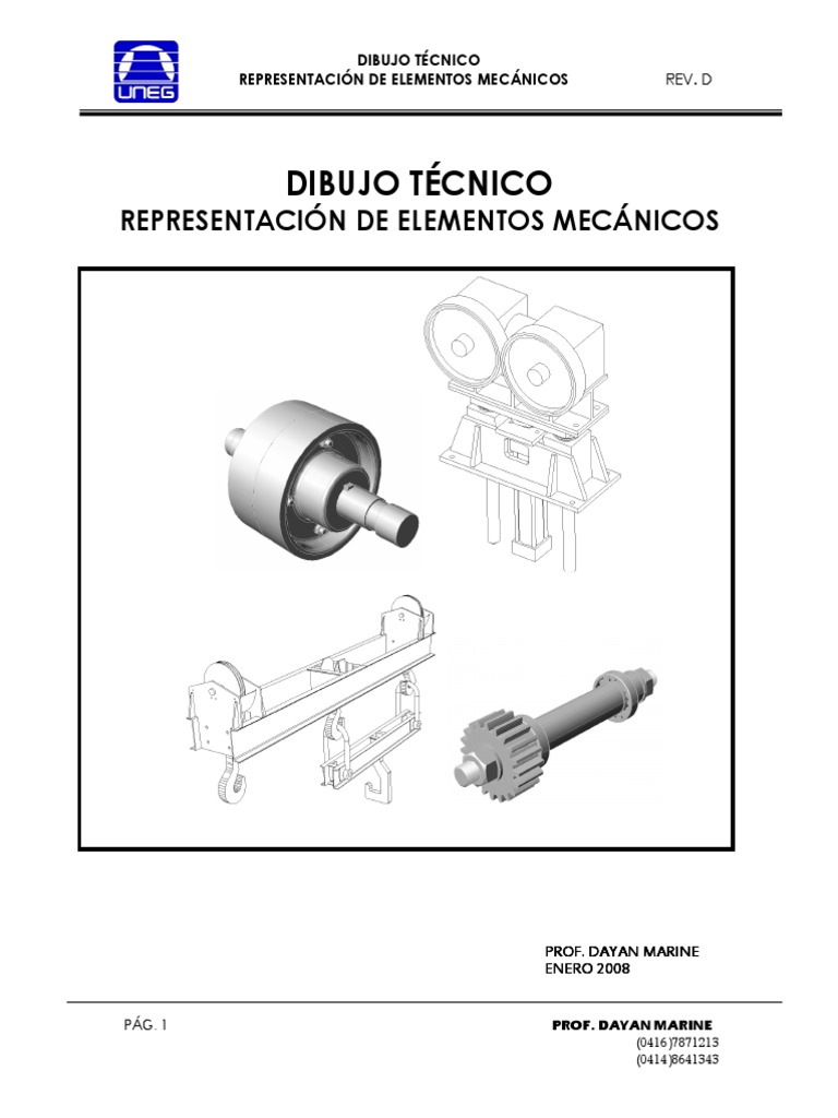 Guia Elementos Mecanicos - D | PDF | Tornillo | Dibujo