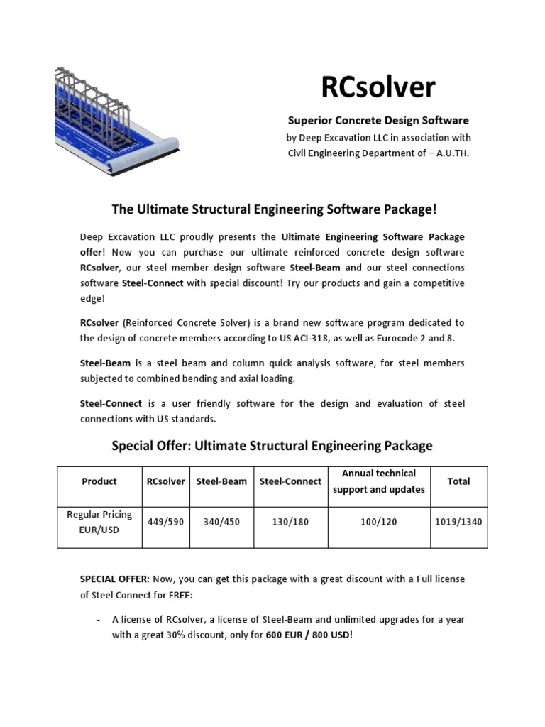 Ultimate Structural Software Package | PDF | Web Page | Reinforced Concrete