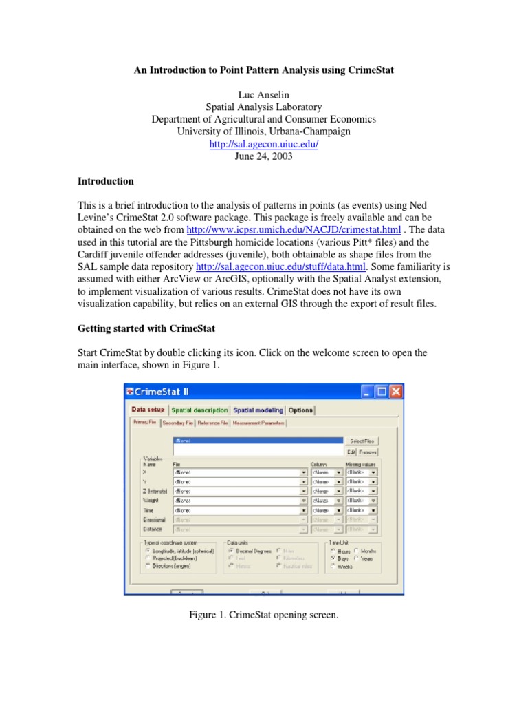 An Introduction To Point Pattern Analysis Using Crimestat | PDF | Cluster Analysis | Contour Line