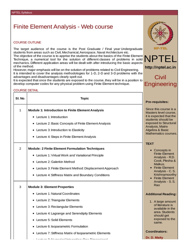 Finite Element Analysis - Part1 | PDF | Finite Element Method ...