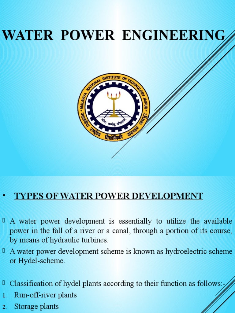Water Power Engineering | PDF | Hydroelectricity | Turbine