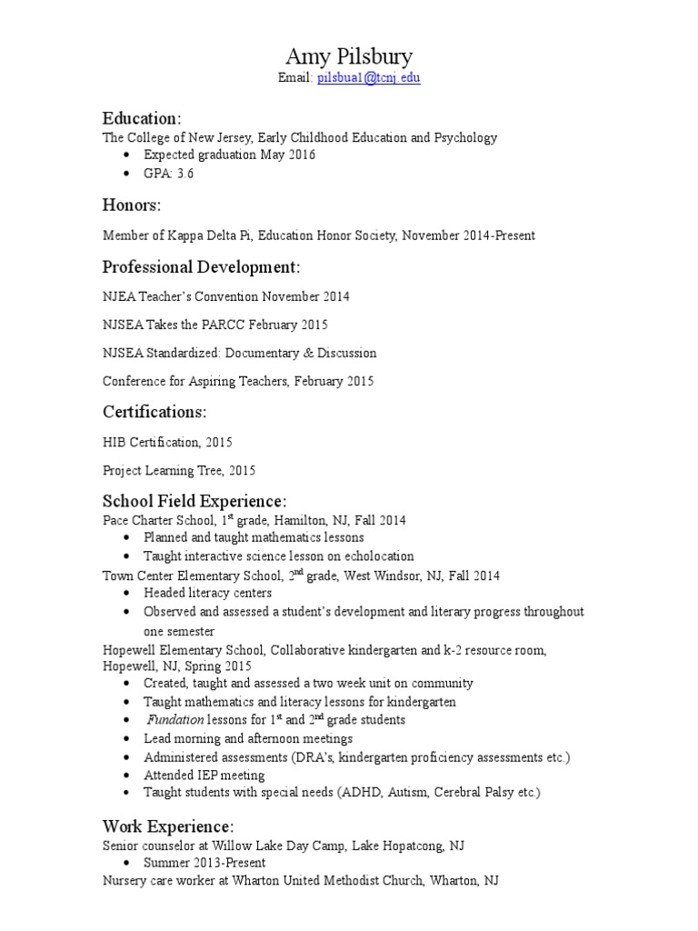 Amys Ed Resume | PDF