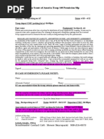 Scouts Canada Adventure Application Form | PDF