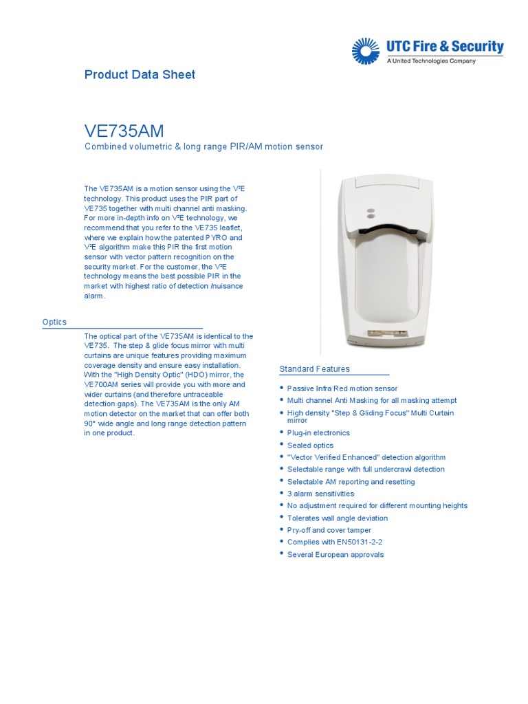 VE735AM: Product Data Sheet | PDF | Relay | Remote Control