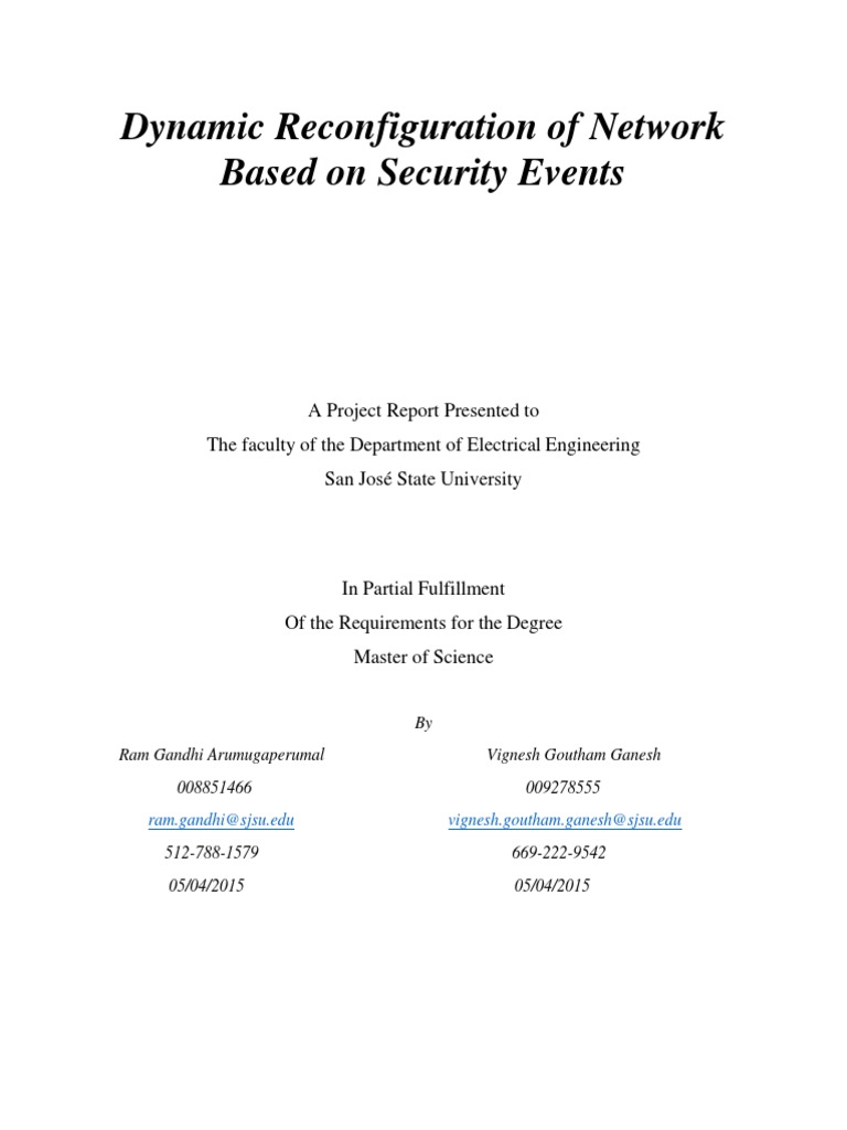 Dynamic Reconfiguration of Networks | PDF | Denial Of Service Attack ...