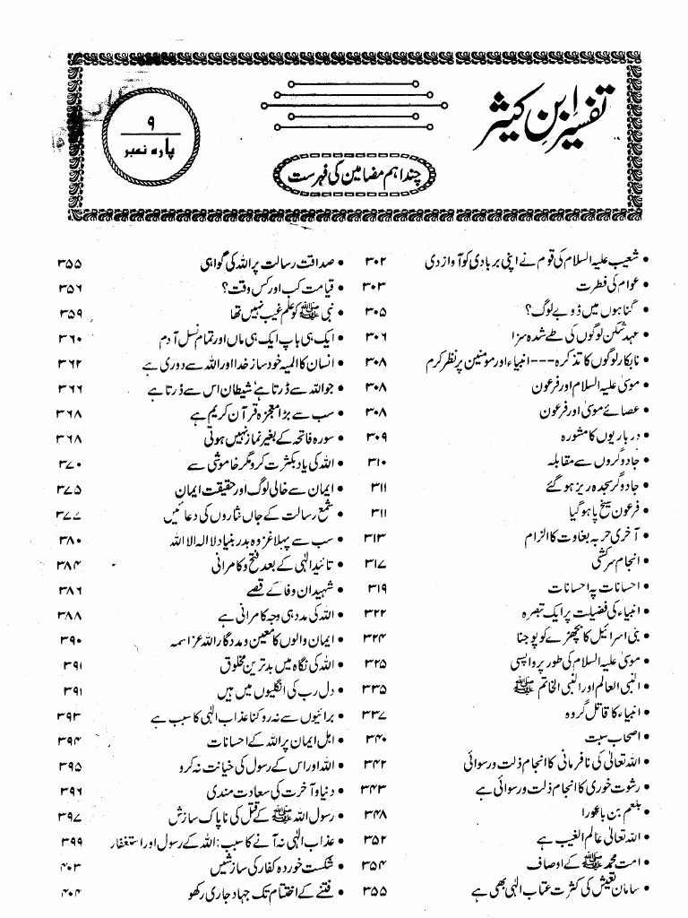 The Famous Book of Tafseer-E-Quran - Tafseer Ibn-E-Kaseer in Urdu para ...