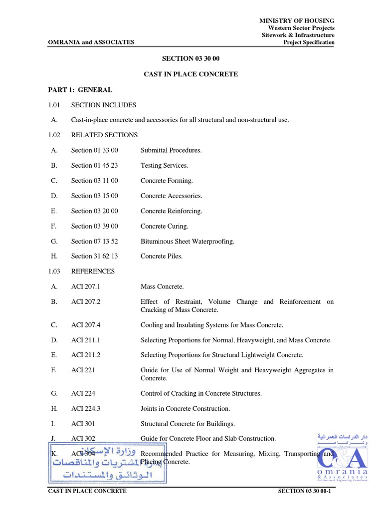 03 30 00 - Cast in Place Concrete PDF | PDF | Construction Aggregate ...