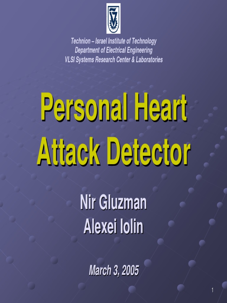 20050303-Personal Heart Attack Detector | PDF | Wavelet | Myocardial ...
