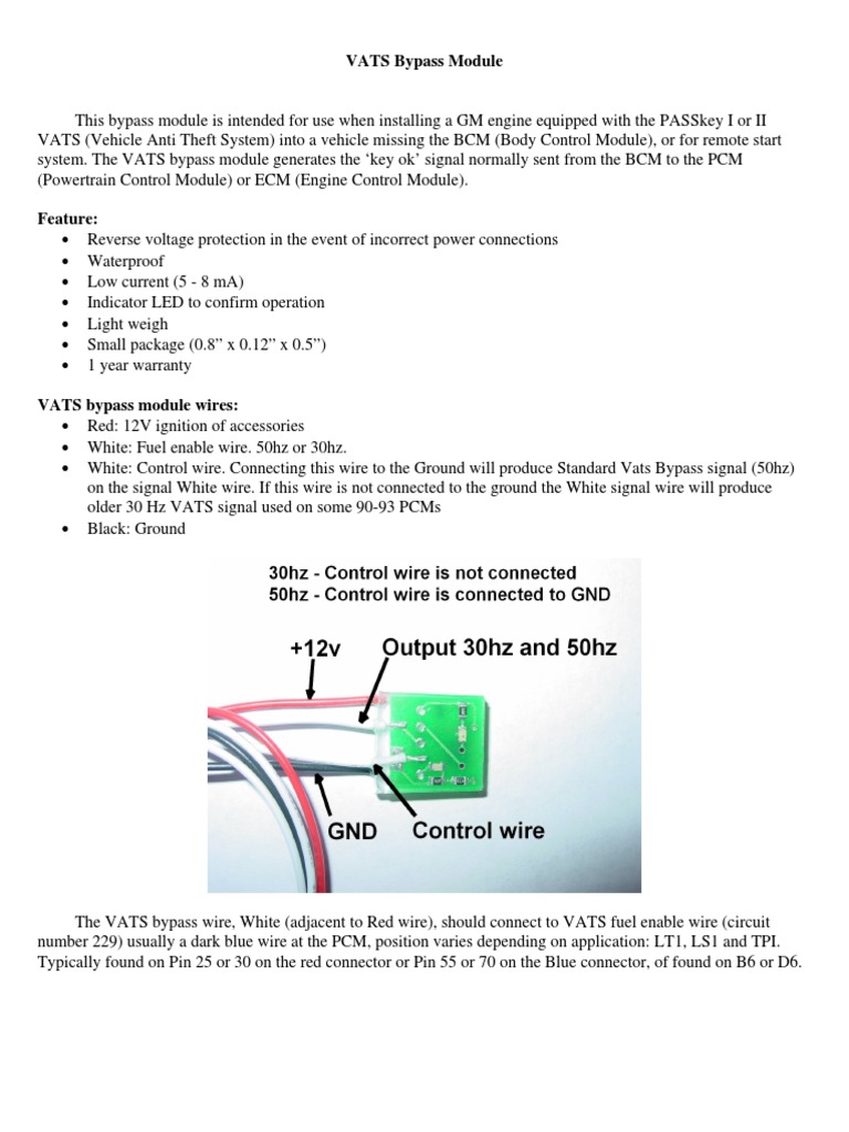 VATS Bypass Module | PDF | Electrical Connector | Machines